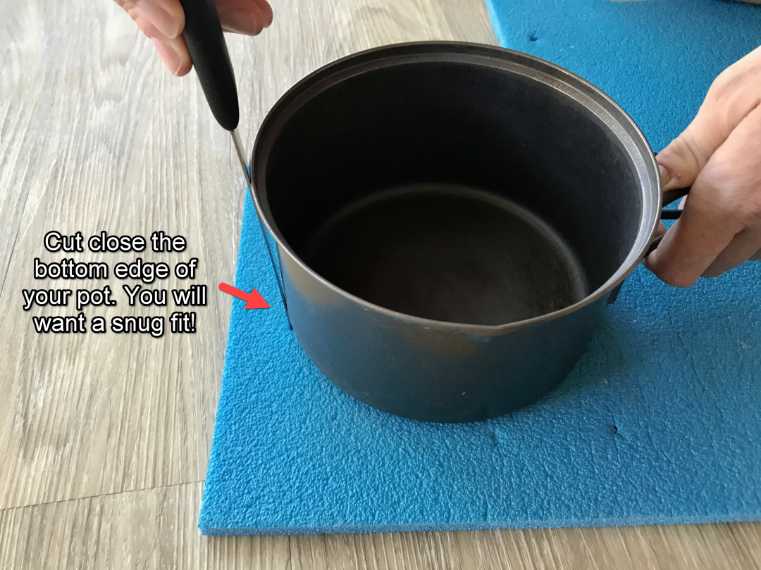 How Make a Closed Cell Foam Pot Cozy - Get Outdoors Get Happy